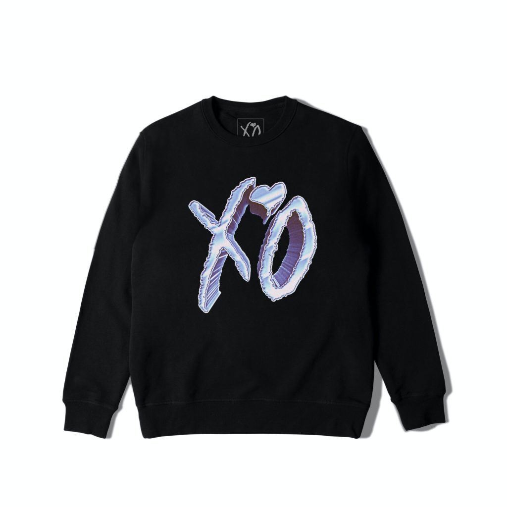The Weeknd Dawn FM Chrome Xo Logo Crewneck Black Sweater - The Weeknd Merch